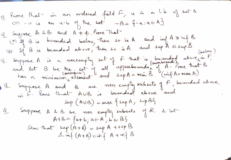 Understanding Supremum and Subsets | PDF