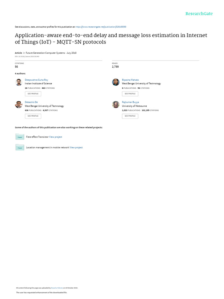 Application Aware End to End Delay and Message Loss Estimation in ...