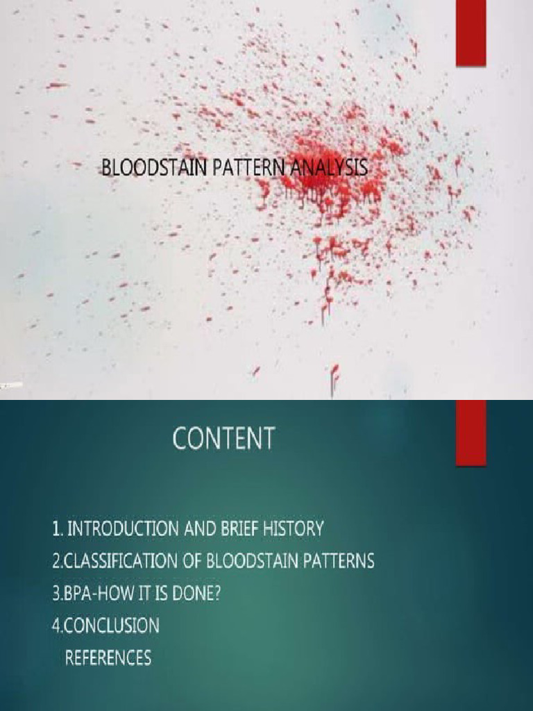 Bloodstain Pattern | PDF