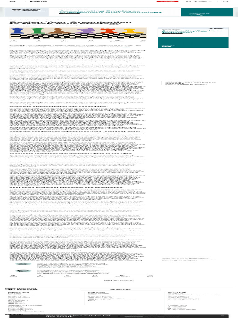 Design Your Organization To Match Your Strategy | PDF