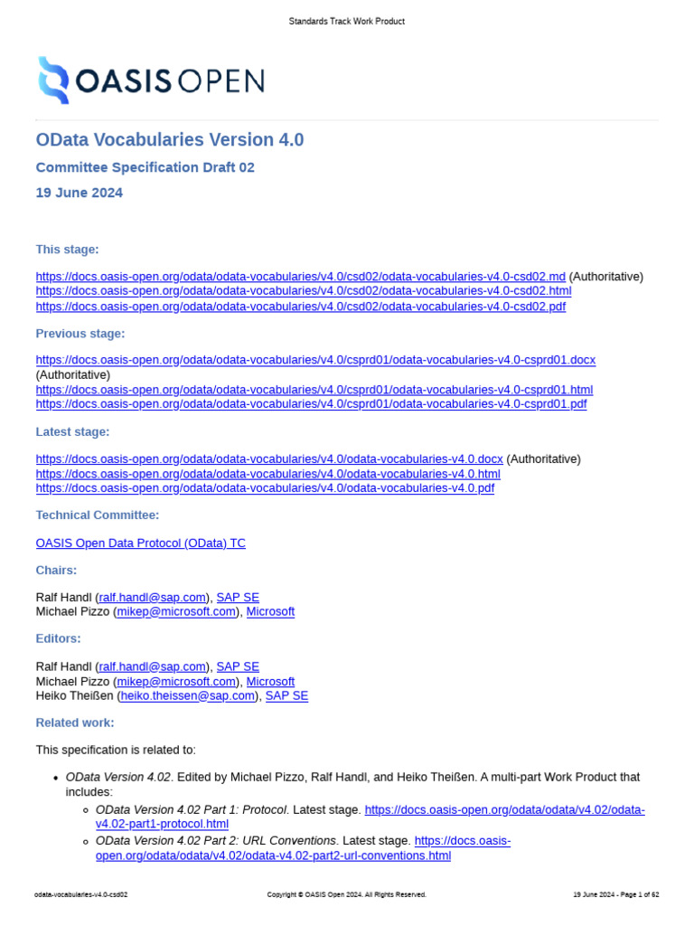 Odata Vocabularies v4.0 | PDF | Tag (Metadata) | Computing