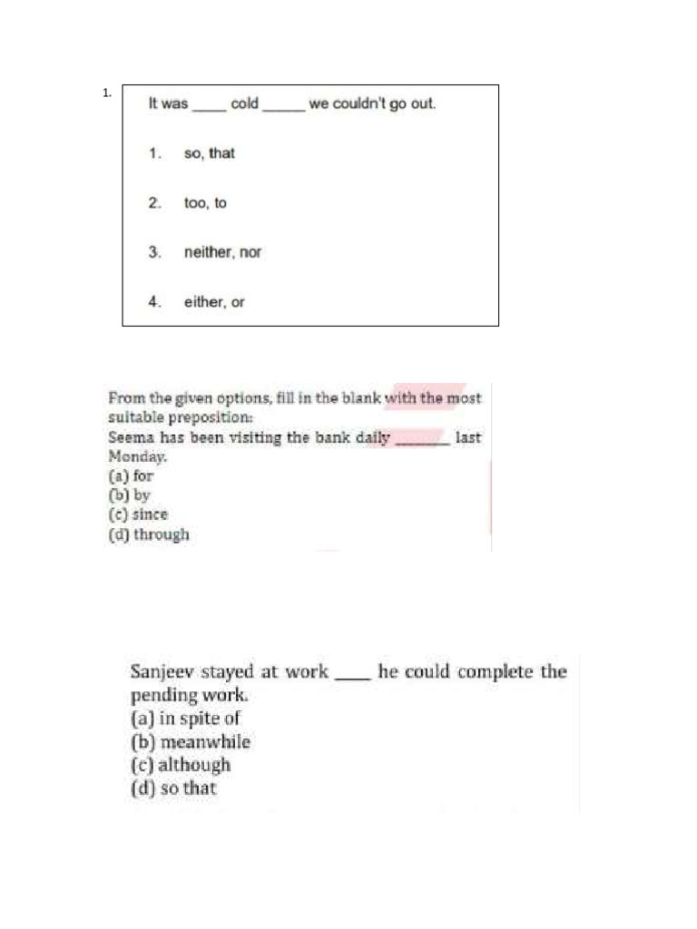 Conjunction Pyq of Cuet by Dear Sir Notes | PDF