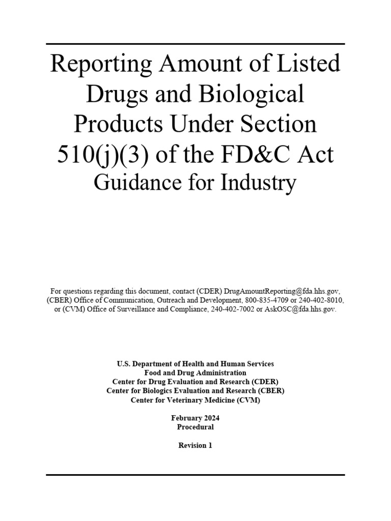 Reporting Guidelines for Listed Drugs | PDF | Food And Drug ...