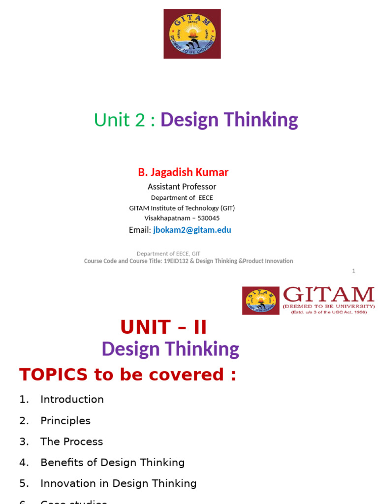 Unit-2-Design Thinking | PDF | Design Thinking | Thought