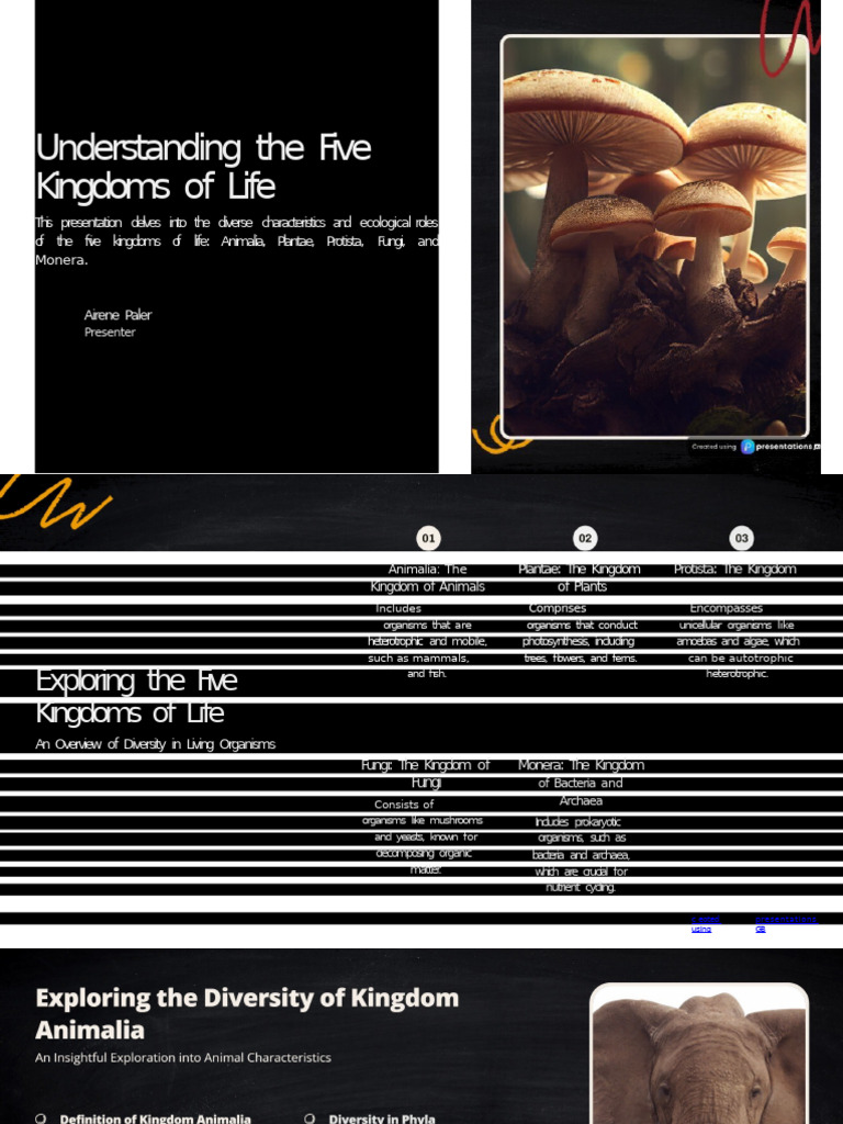 Exploring the Five Kingdoms of Life | PDF | Plants | Fungus