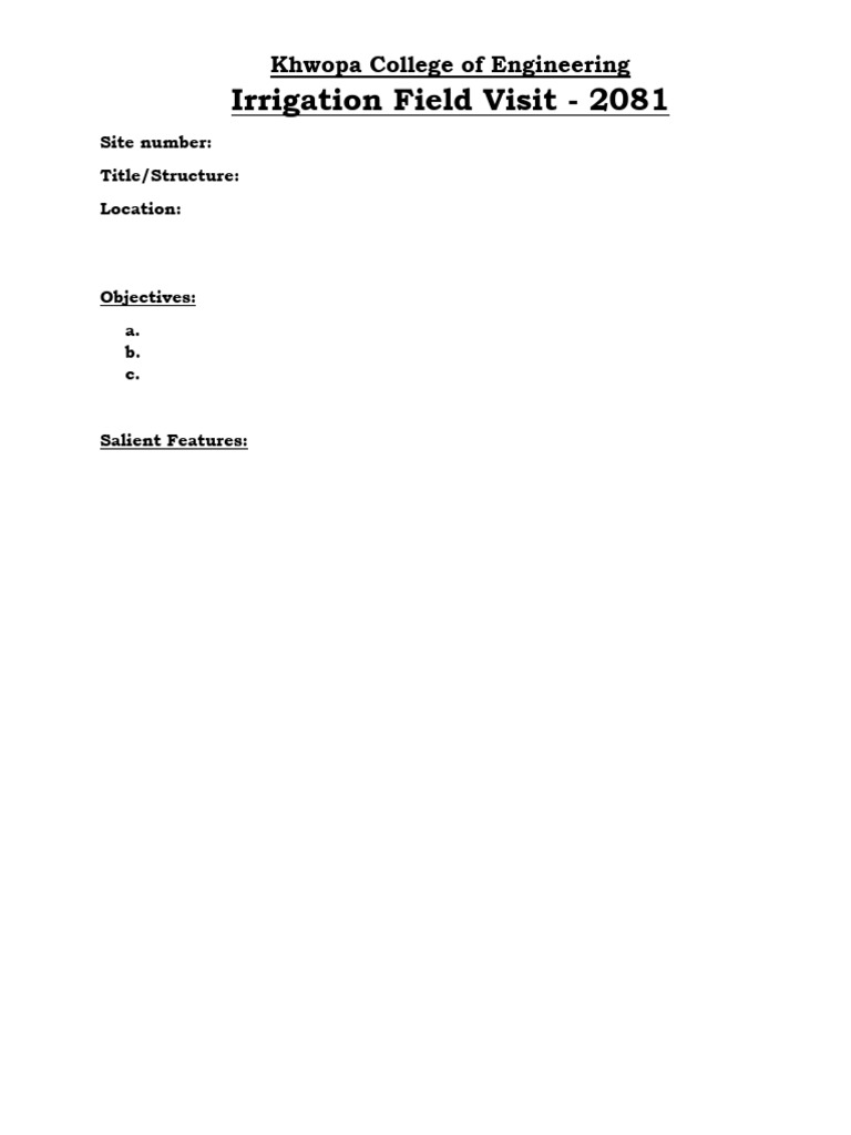 Field Log Sheet - Other Sites | PDF