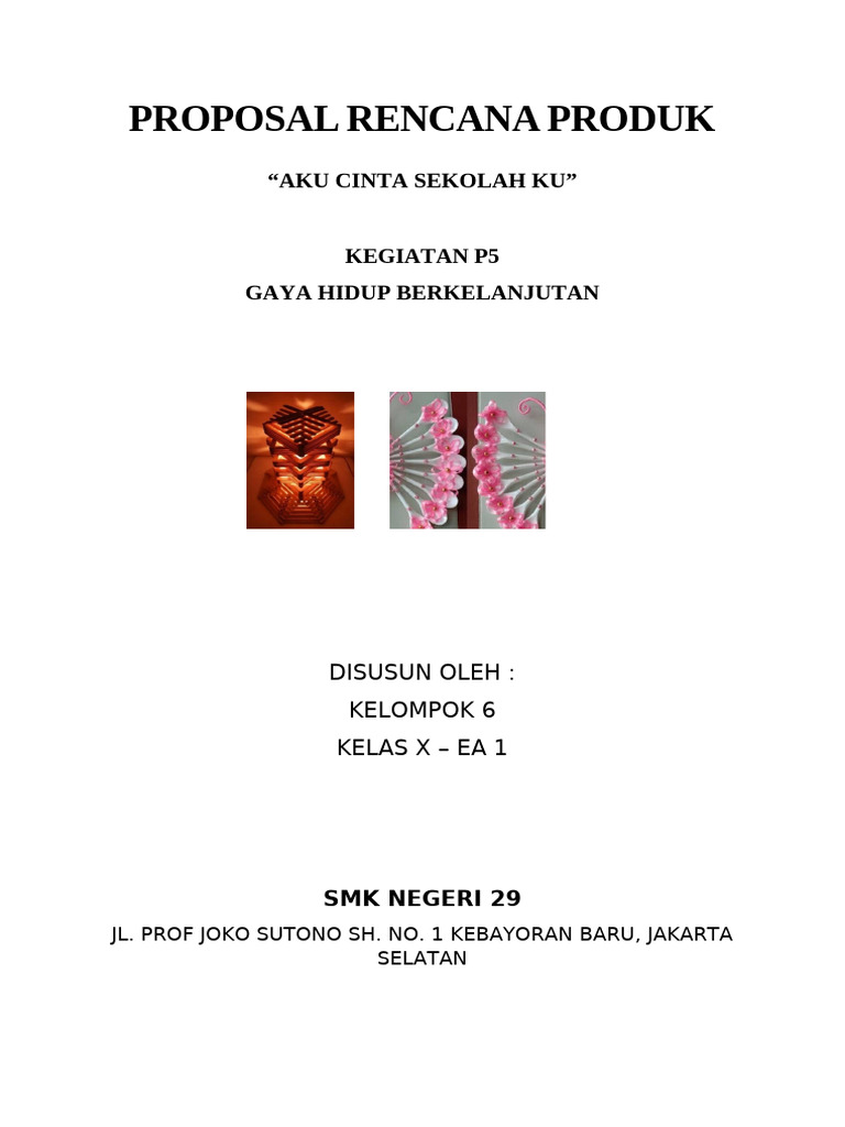 Proposal Daur Ulang Hiasan Sekolah | PDF