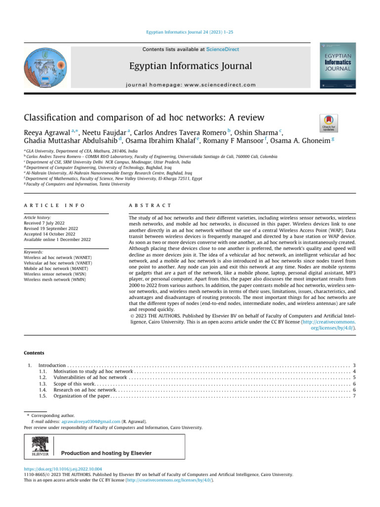 Ad Hoc Network Review Pdf Wireless Ad Hoc Network Computer Network