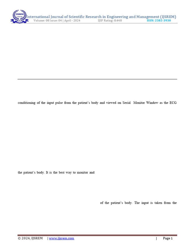 Iot Based Heart Defect Monitoring System Pdf Electrocardiography