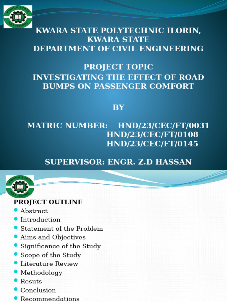 INVESTIGATING THE EFFECT OF ROAD BUMPS ON PASSENGER COMFORT | PDF | Road