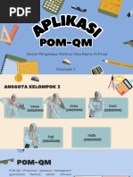POM QM for Windows dalam Program Linier | PDF