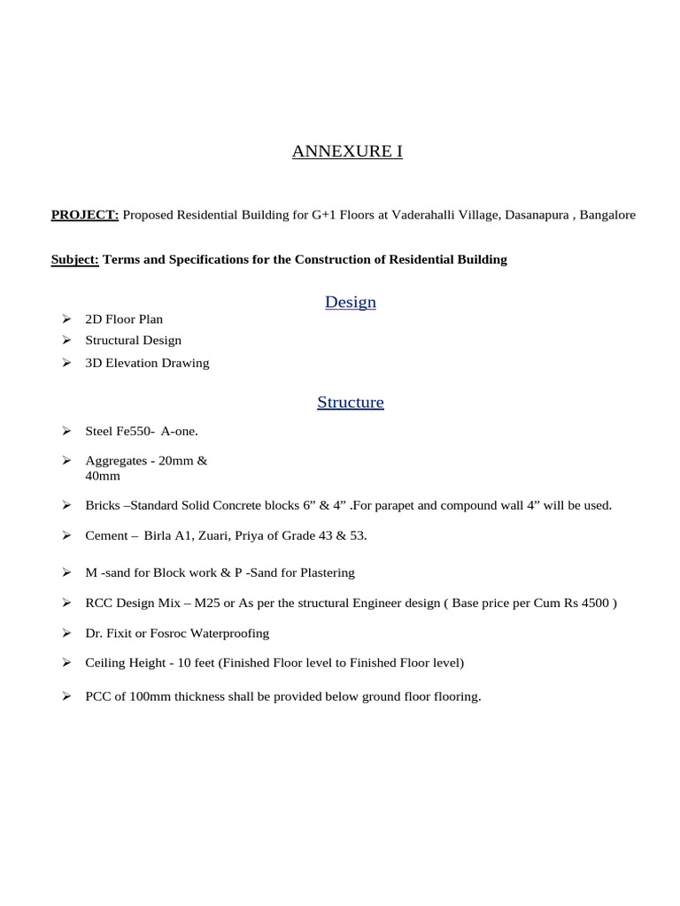 Mr. Veeresh Building Quotation | PDF | Door | Bathroom