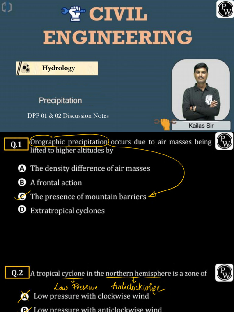 Precipitation - DPP 01 & 02 - Discussion Notes | PDF