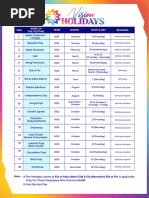 Holiday List - 2025 | PDF