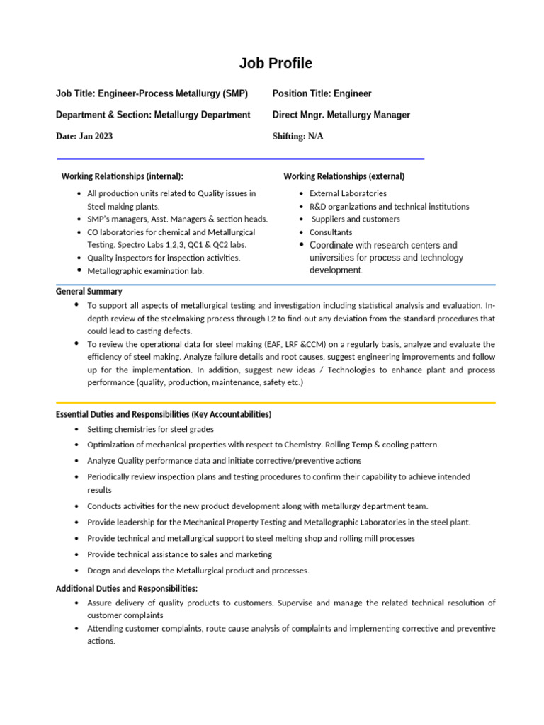 Engineer-Process Metallurgy (SMP) | PDF | Steelmaking | Metallurgy