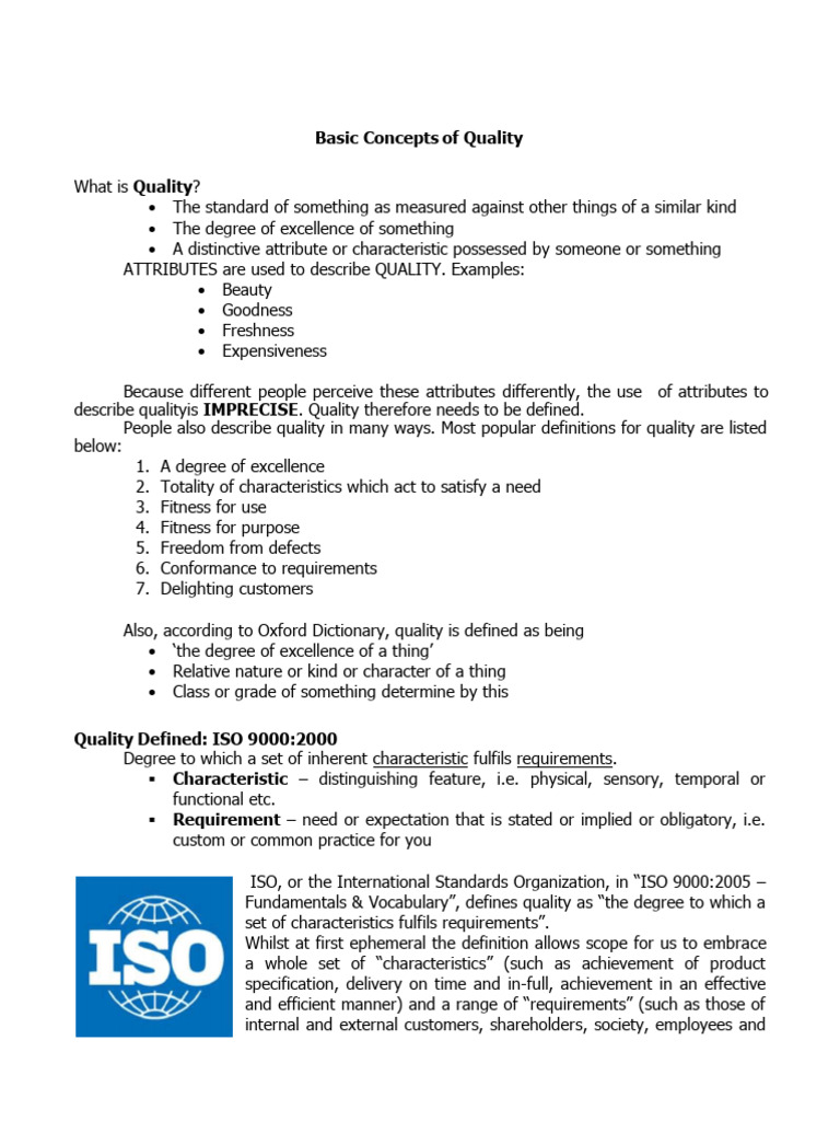 LS4 Prelim 1ST Topic 1 1 | PDF | Quality (Business) | Customer