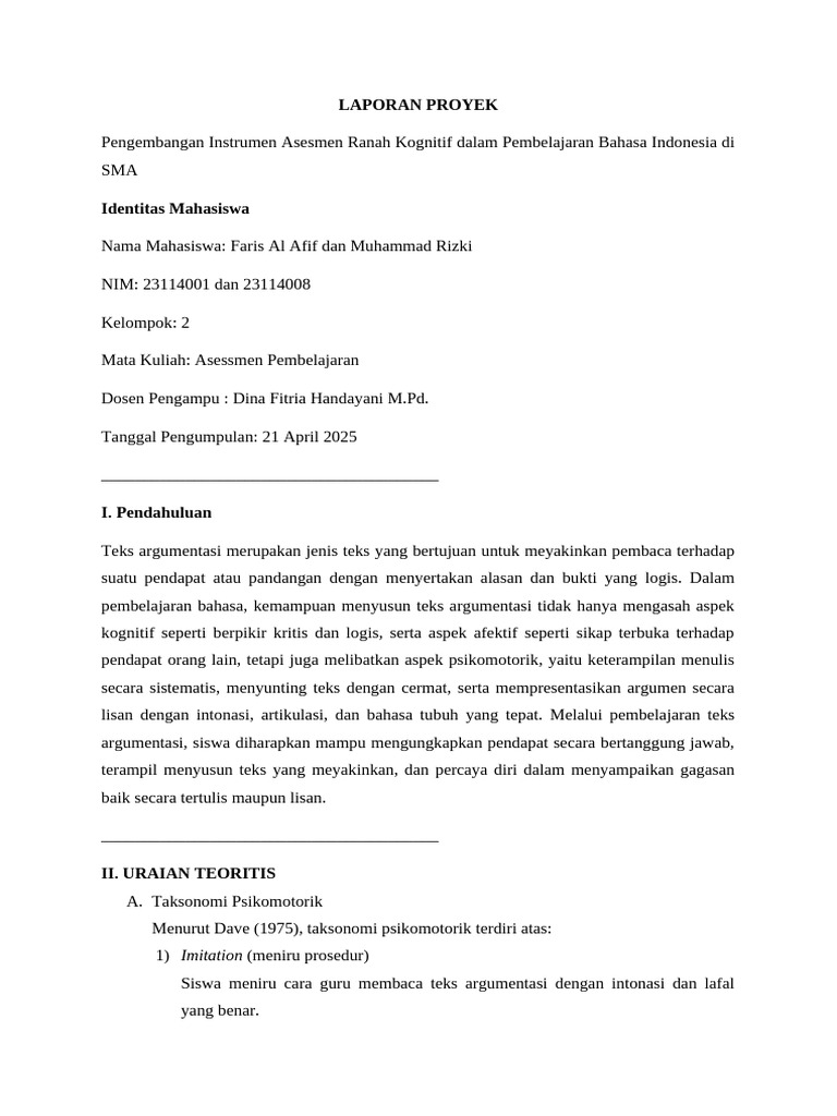 Laporan Proyek 2 KLP 2 | PDF