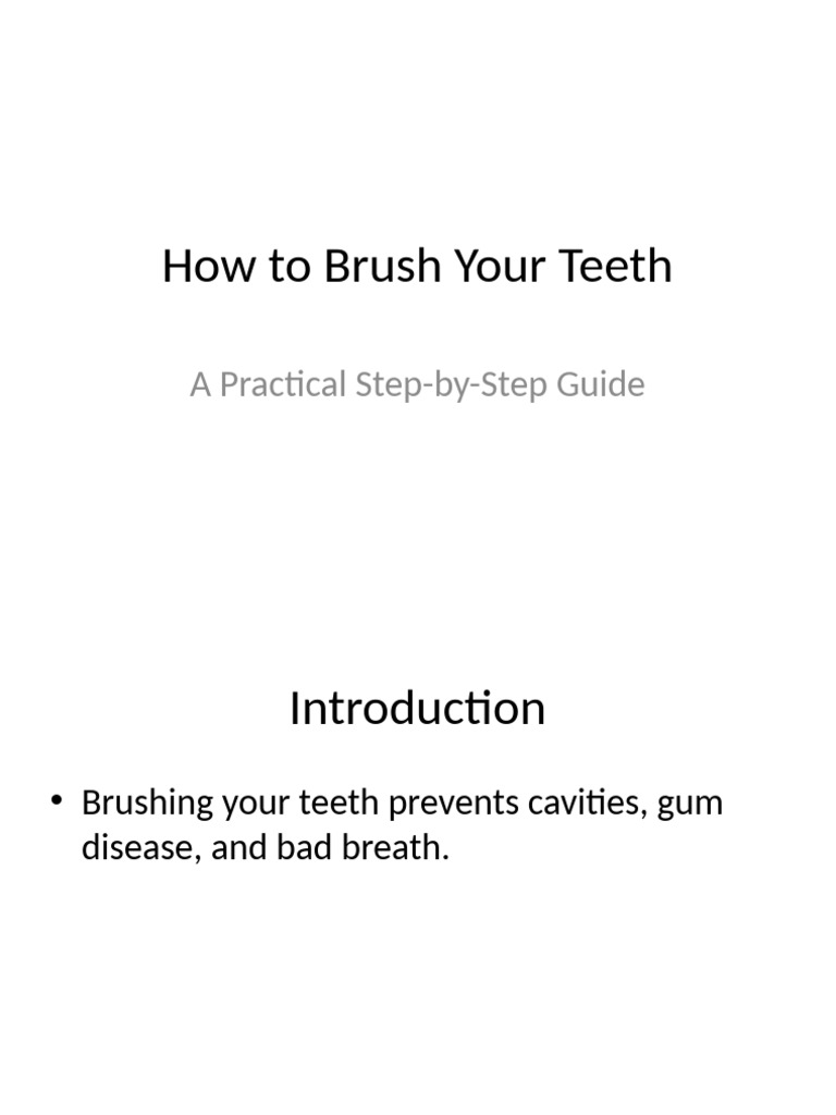 How To Brush Your Teeth | PDF