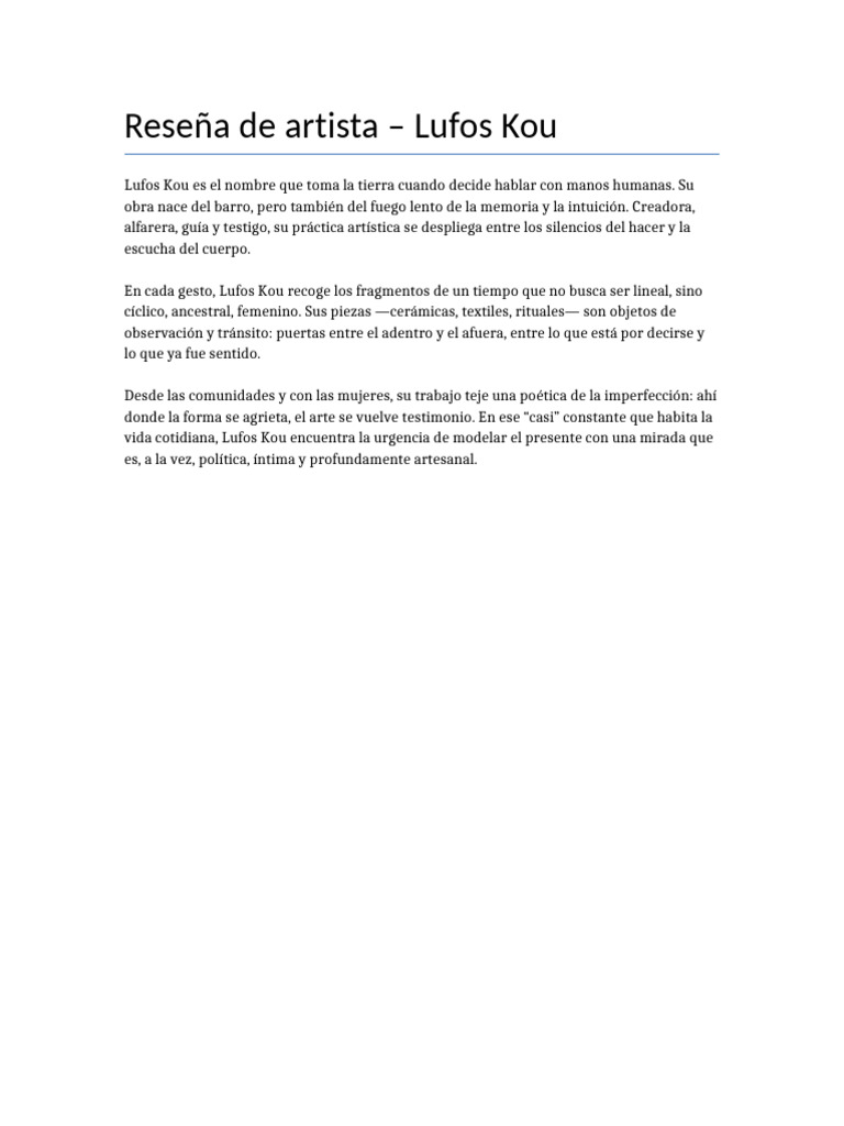 Reseña Lufos Kou | PDF
