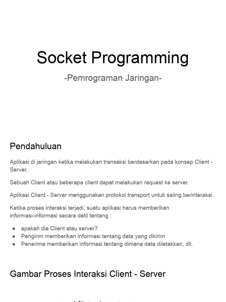Materi 4-Socket Programming | PDF