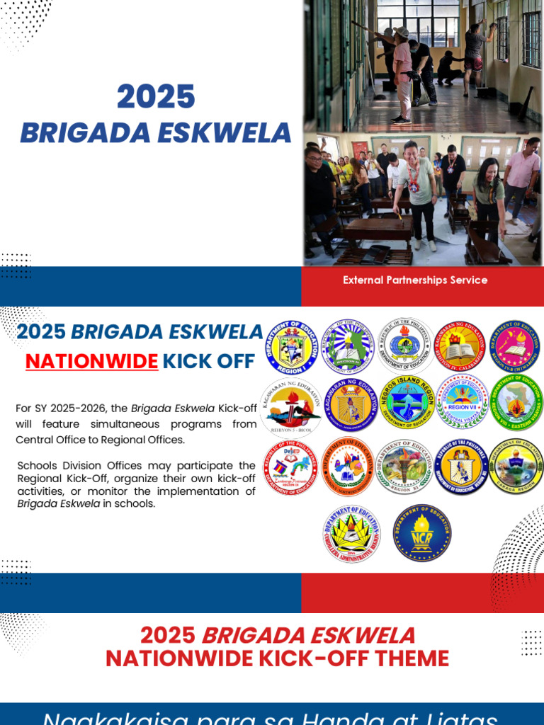 2025 Brigada Eskwela Implementaton & Brigada Eskwela Nationwide Kick Off - ManCom | PDF