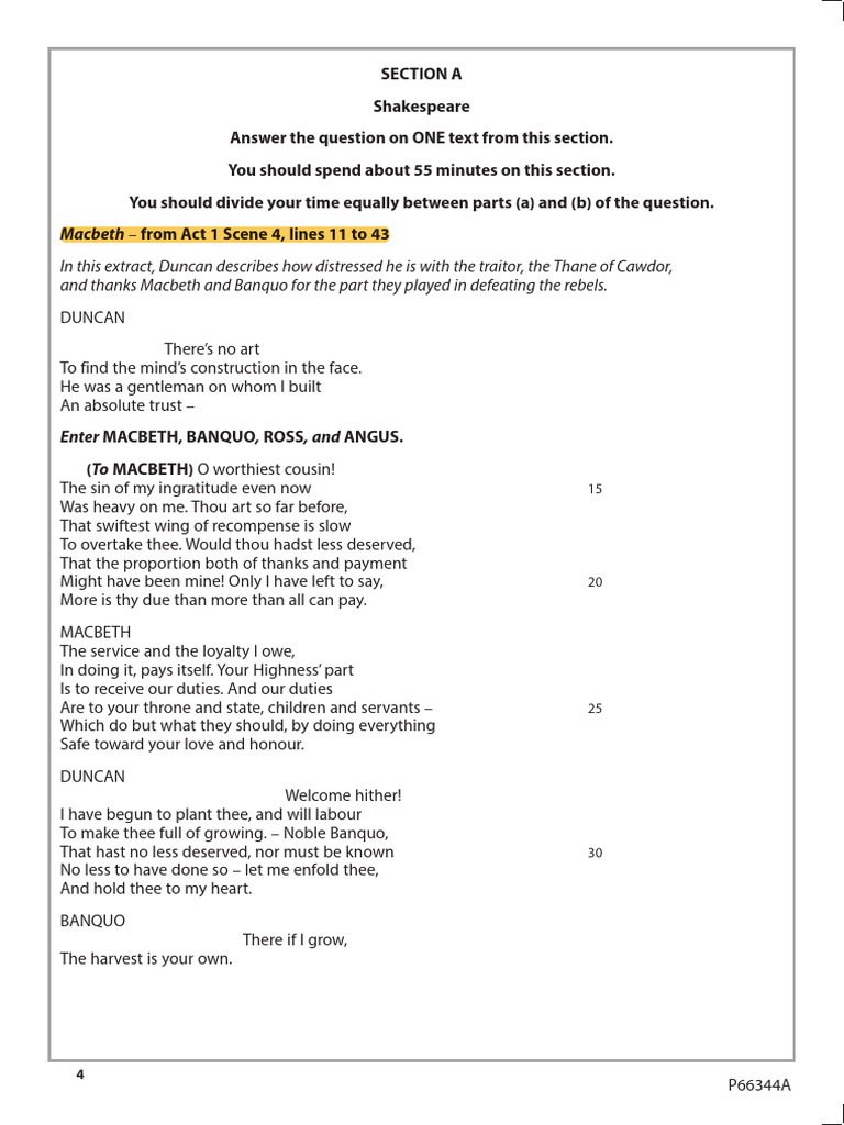 2017-2023 paper 1 合集 1et0-01-que Macbeth 合集 | PDF | Macbeth ...