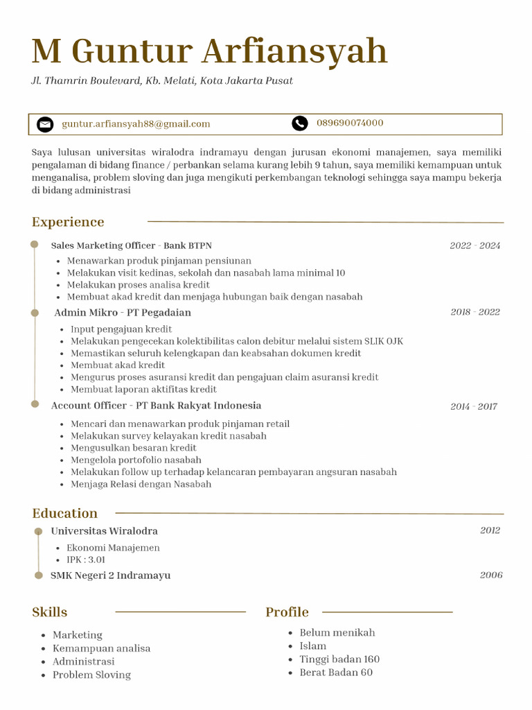 Contoh CV | PDF