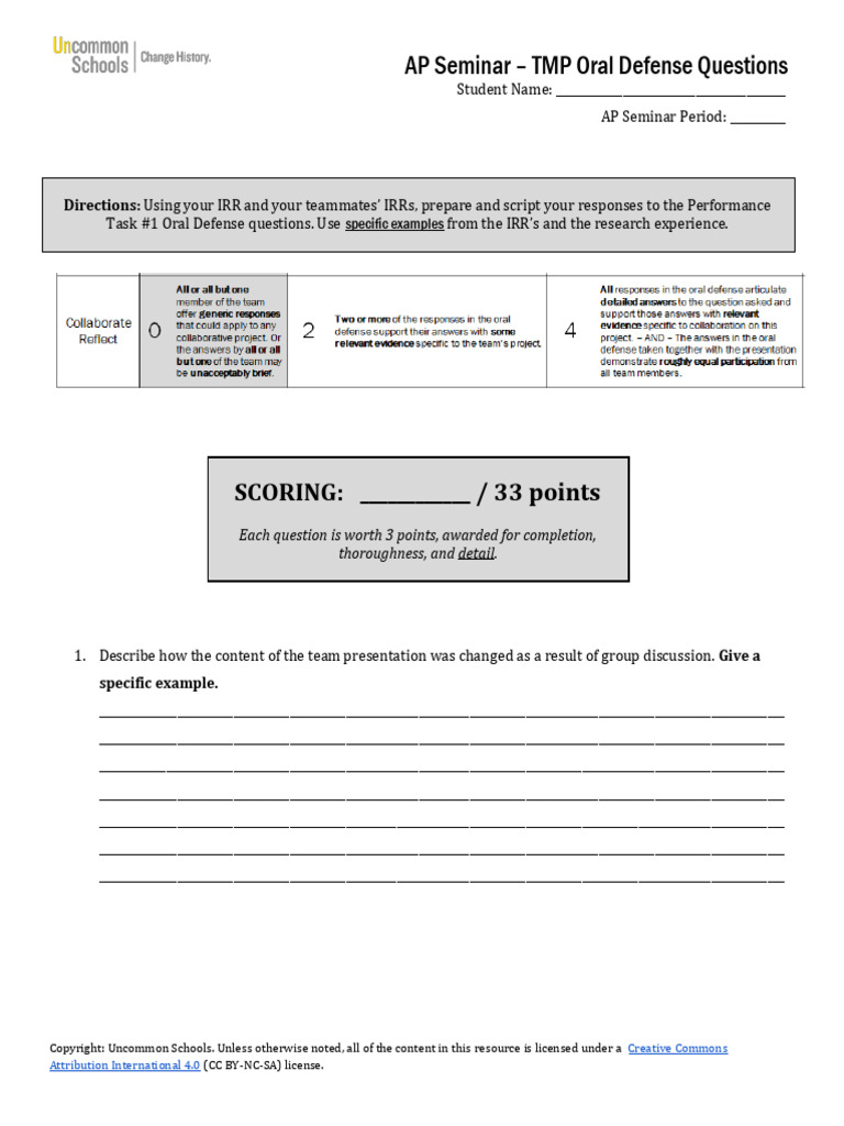 AP Seminar TMP Oral Defense Questions SHO | PDF | Learning | Cognition