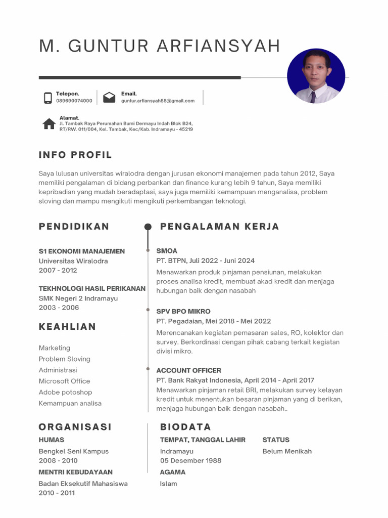 Contoh CV 2 | PDF