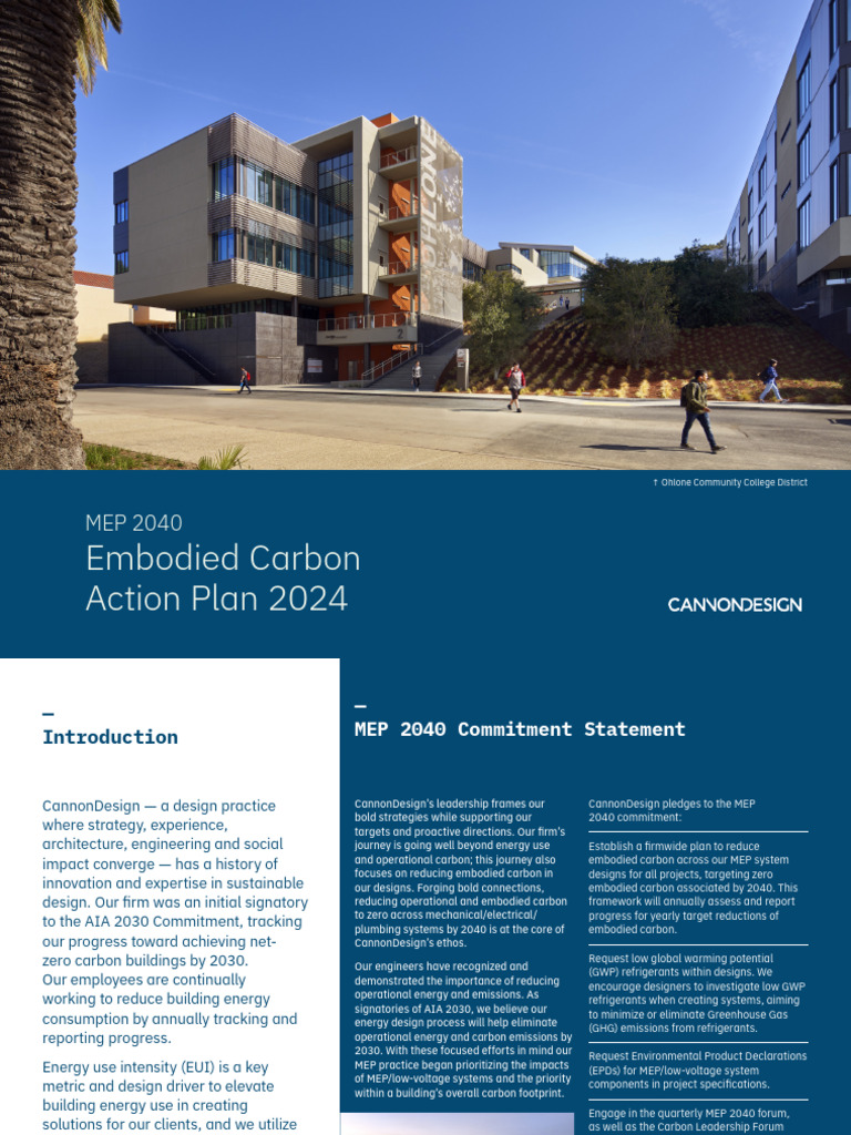 MEP 2040 Embodied Carbon Action Plan | PDF | Cement | Global ...