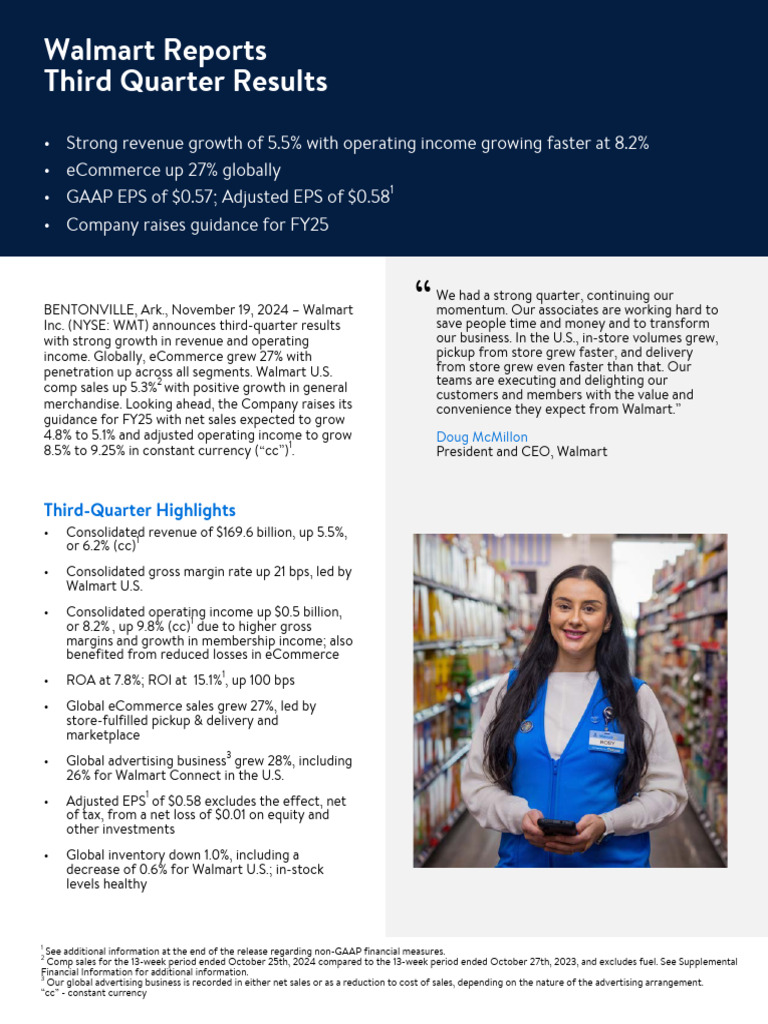 Walmart Earnings-Release-2025-Q3 | PDF | Free Cash Flow | Equity (Finance)