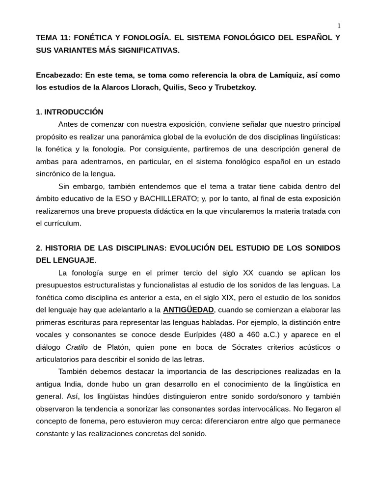 Fonología y Fonemas en Español | PDF | Fonema | Fonética
