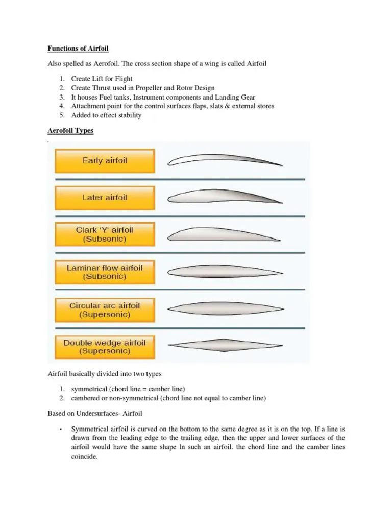 Function of Airfoil | PDF