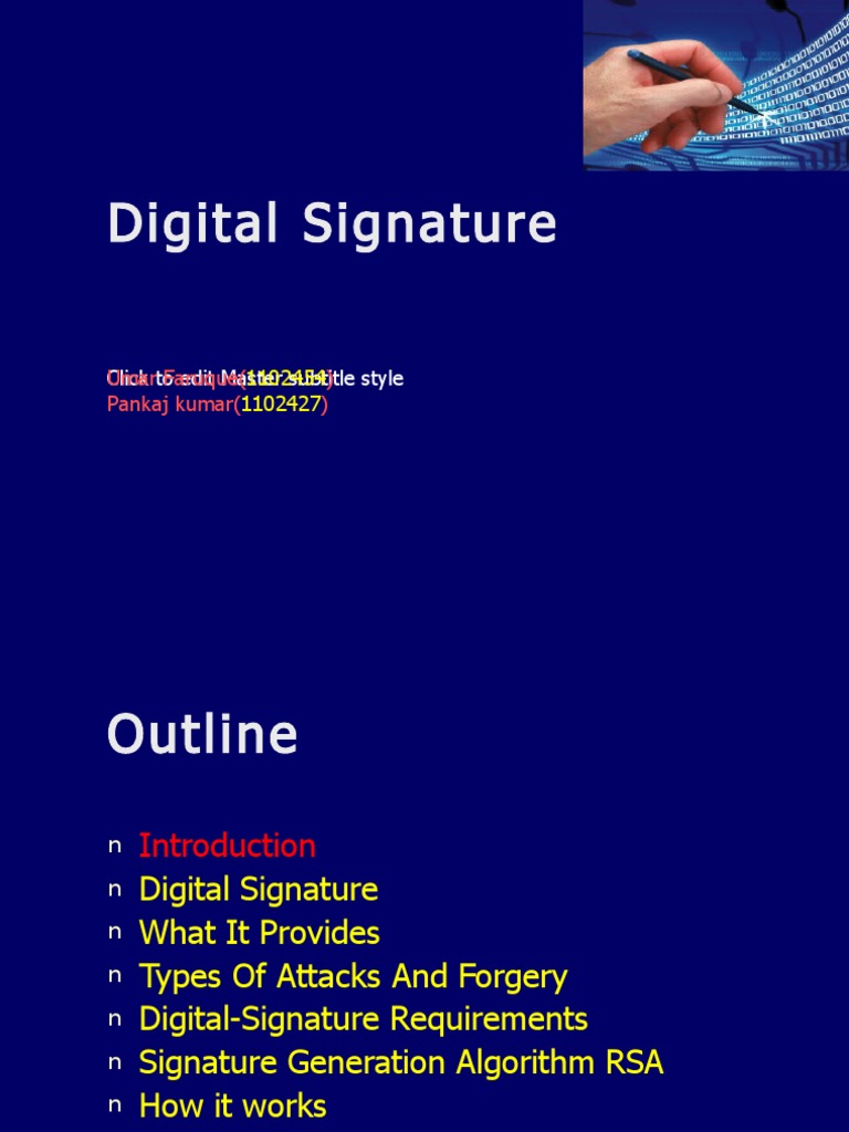 Digital Signature | PDF | Public Key Cryptography | Key (Cryptography)