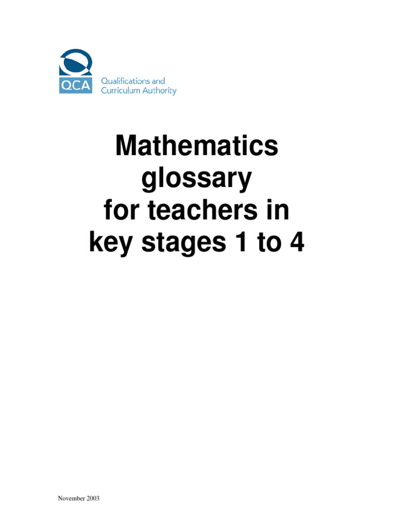 Mathematics Glossary For Teachers in Keyhmm | PDF | Cartesian ...