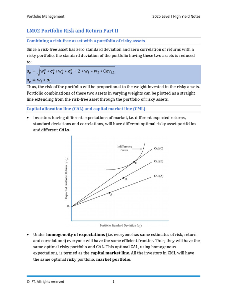 L1 PM02 High Yield Notes | PDF | Financial Risk | Beta (Finance)