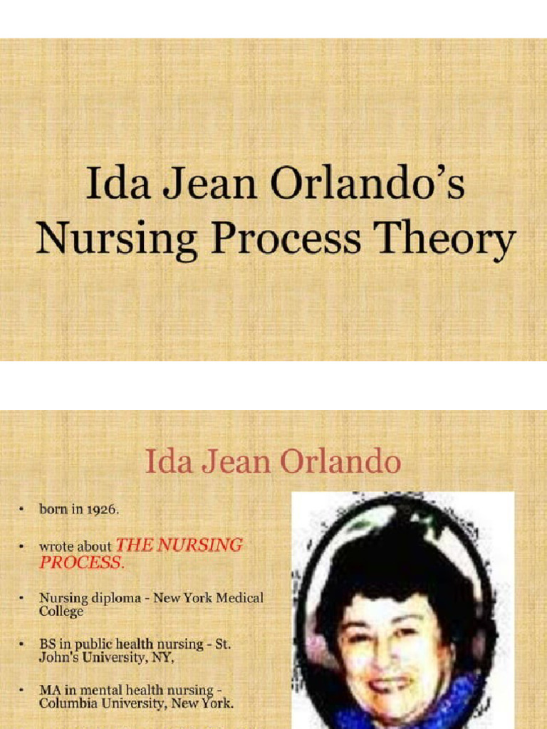 Ida Jean Orlando Nursing Process Theory | PDF