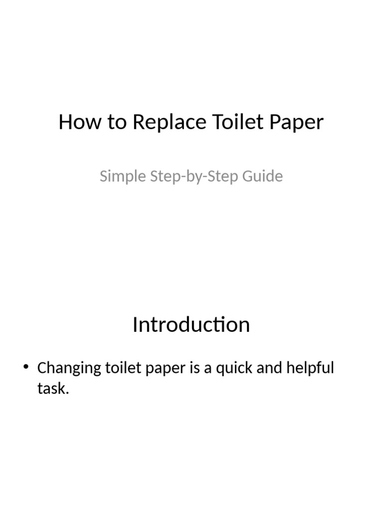 How to Replace Toilet Paper Roll | PDF
