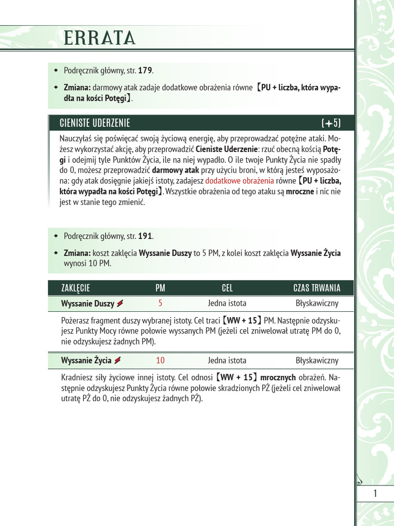 FabulaUltima Errata | PDF