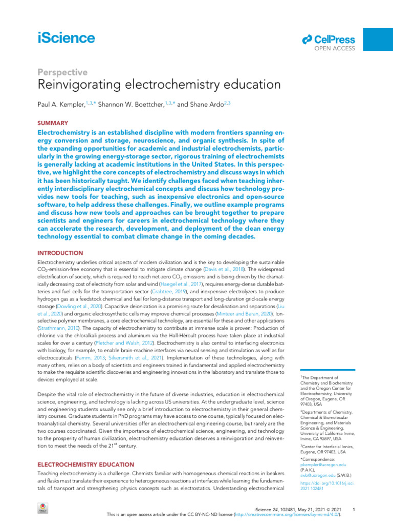 Main Electrochem | PDF | Electrochemistry | Electrode