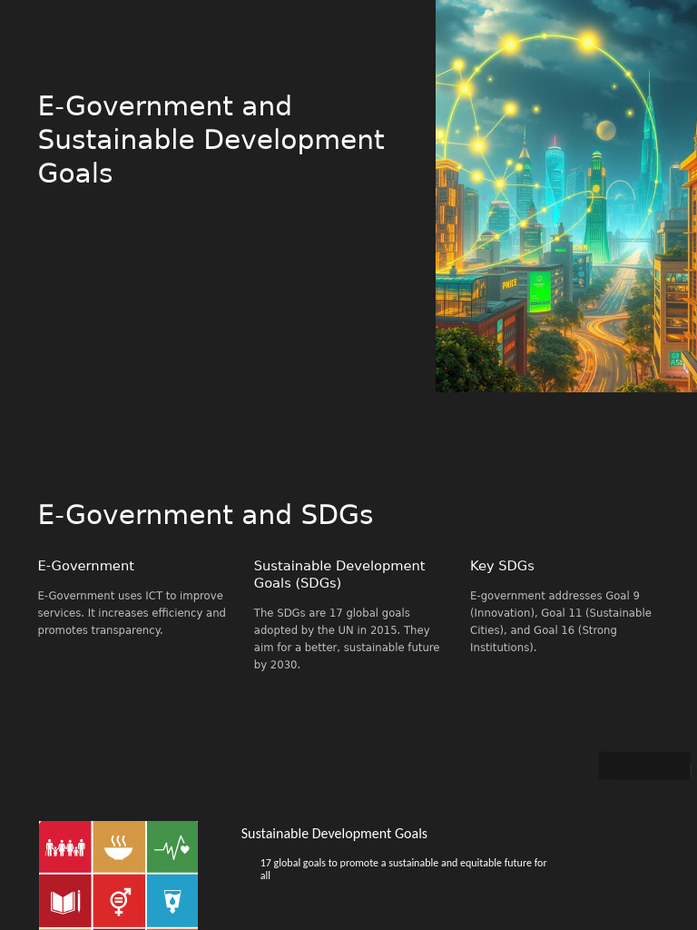 E Government and Sustainable Development Goals | PDF | E Government ...