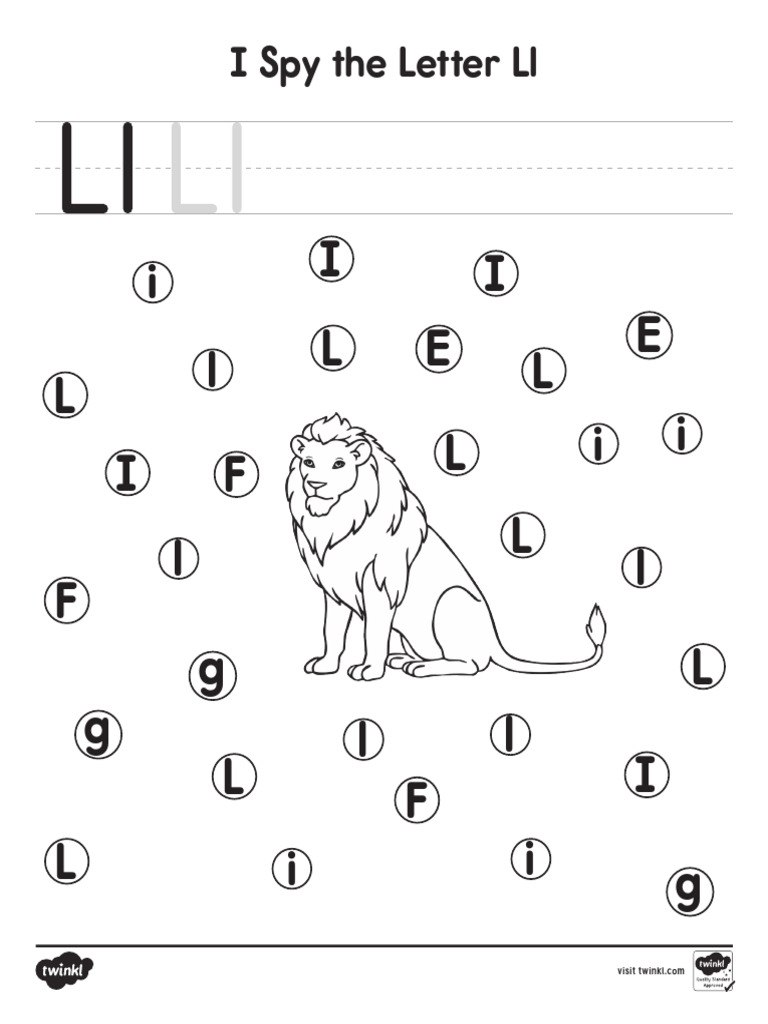 I Spy The Letter L Activity | PDF