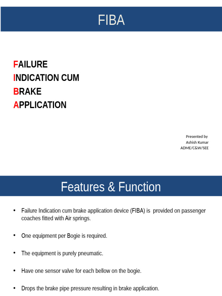 FIBA Brake Application Device Overview | PDF | Valve | Mechanical ...