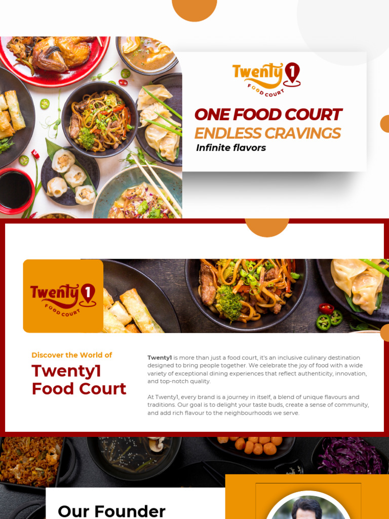 Explore Twenty1 Food Court Flavors | PDF | Point Of Sale | Foods