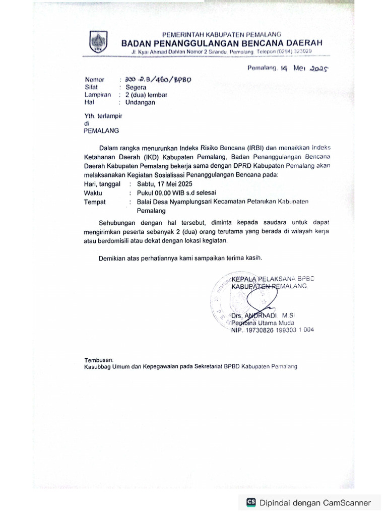 Undangan Relawan Sos PB Nyamplungsari | PDF