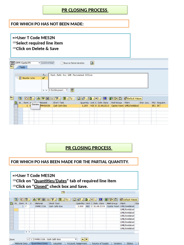 PR Closing Process | PDF