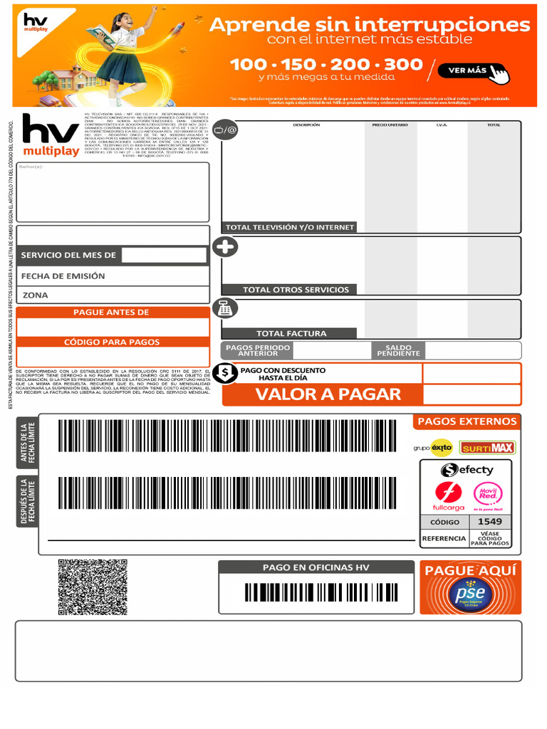 Tu Factura HV Michael Steven Harvey Rivero | PDF | Tecnologías de la ...