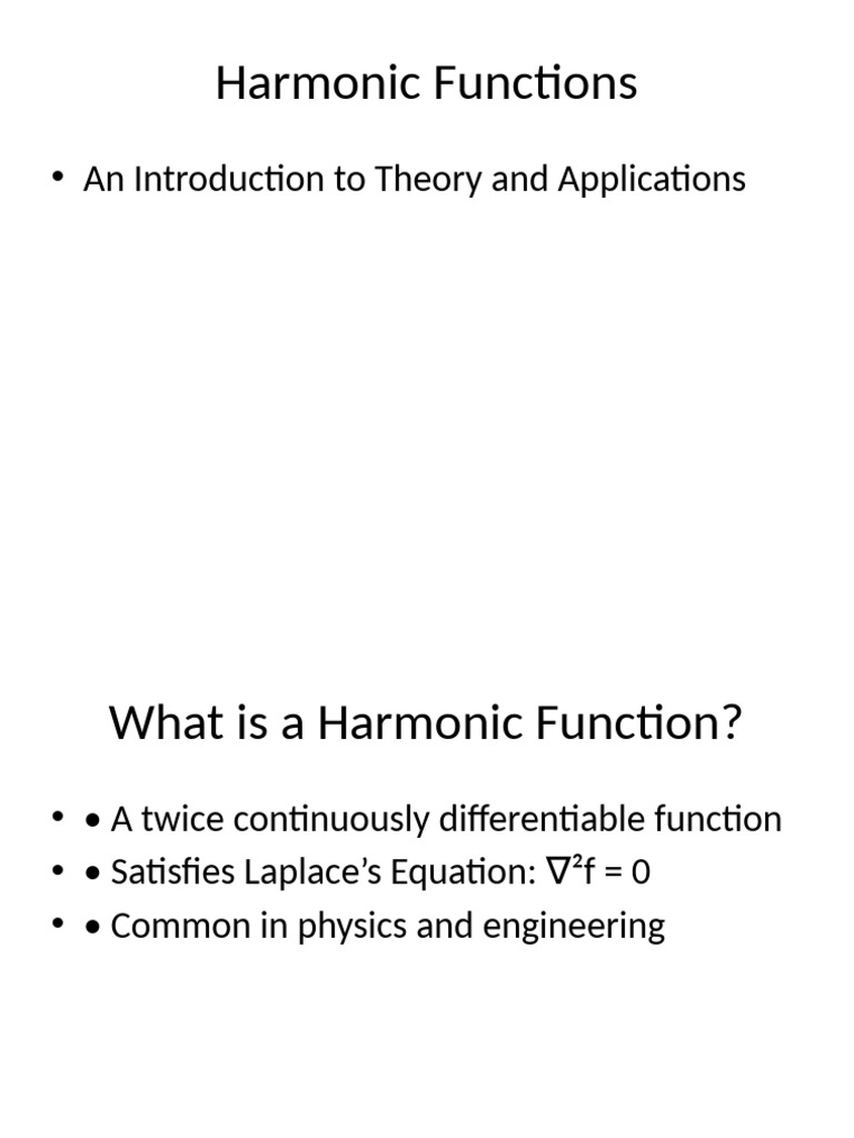 Harmonic_Function_Presentation | PDF
