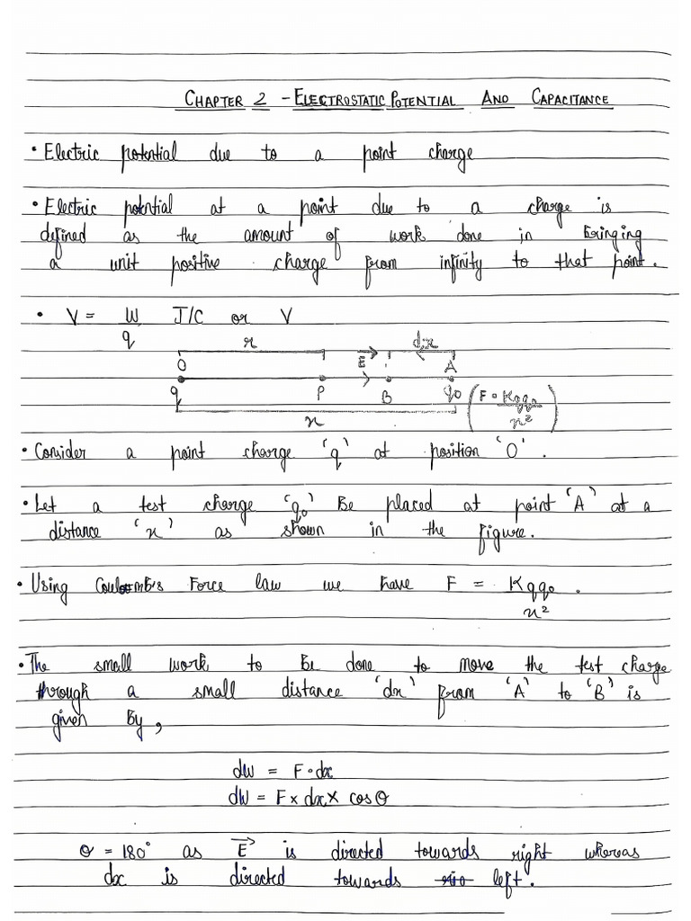 Electrostatic Potential & Capacitance | PDF