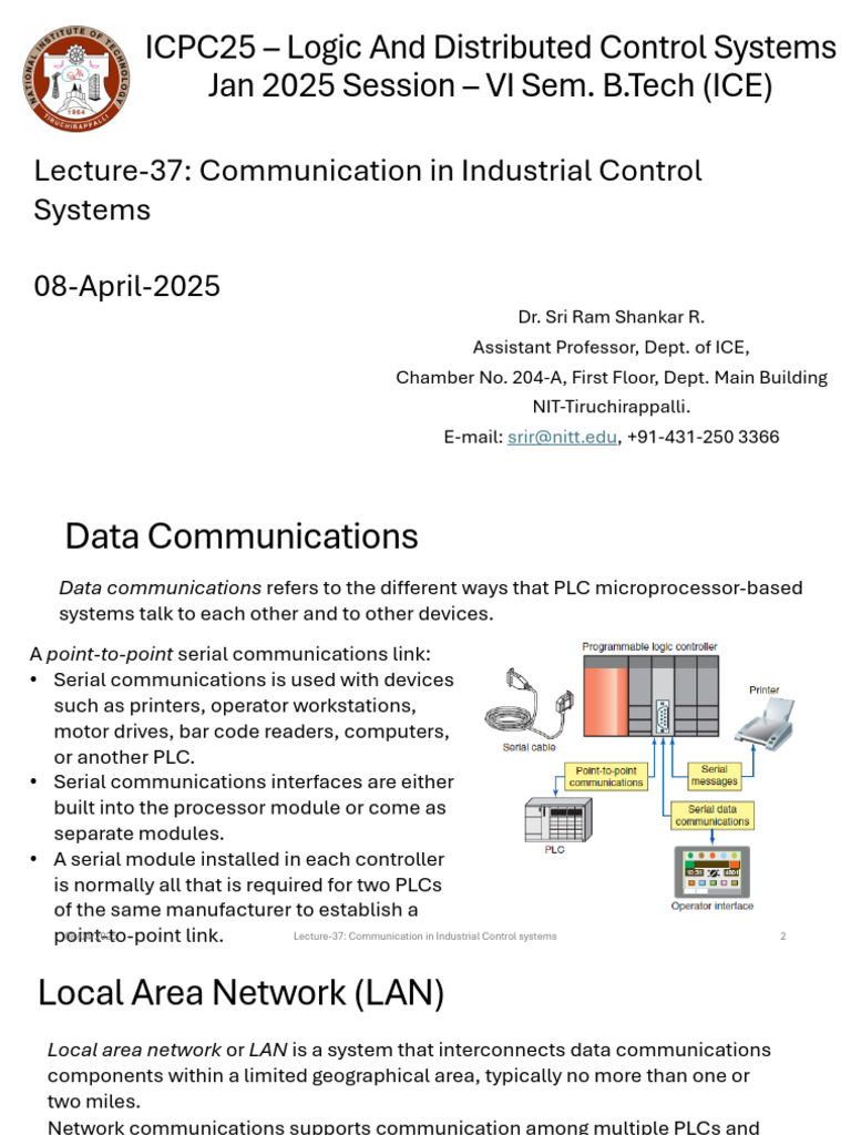 Lec 37 Communications 08 05 2025 | PDF | Computer Network | Network ...